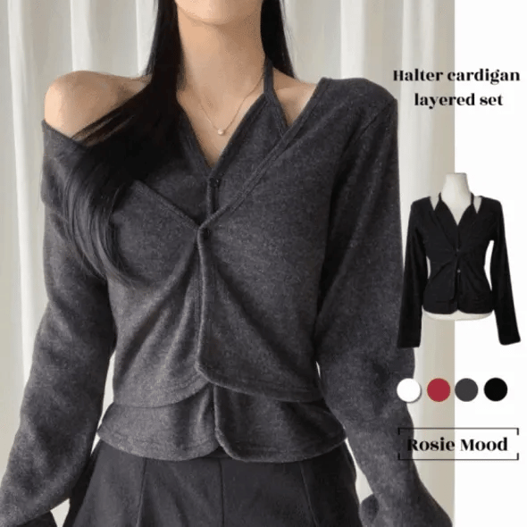 節日PICK】Halter Vest Cardigan – DELUNA